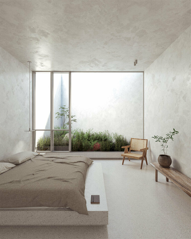 private gardens permeate this austere 'X house' oasis in mexico