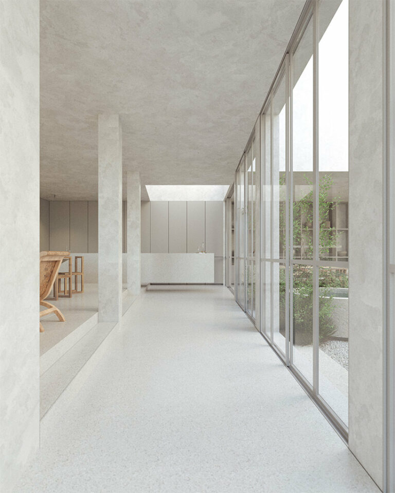 private gardens permeate this austere 'X house' oasis in mexico