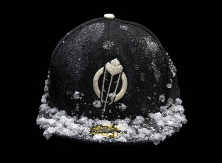 on alice potts’ baseball caps, human sweat crystallizes and mutates ...