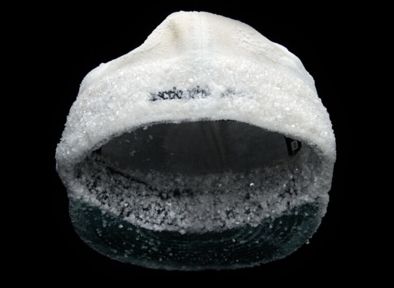 on alice potts’ baseball caps, human sweat crystallizes and mutates ...