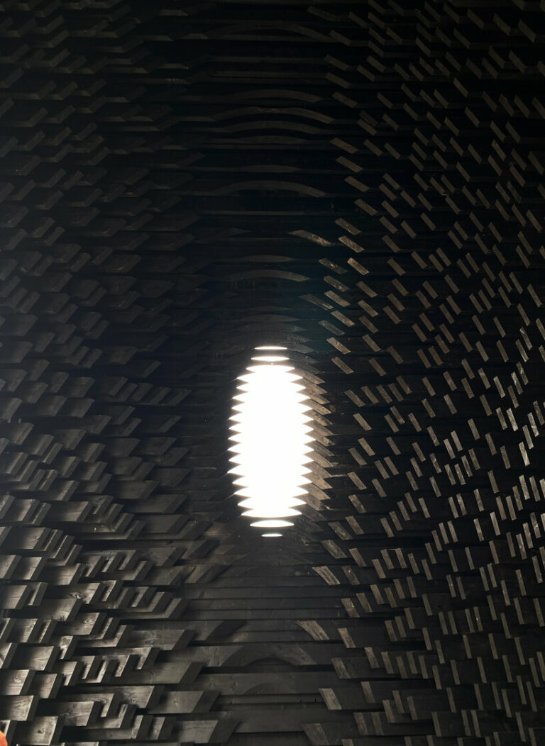 david adjaye shapes kwaeε pavilion as triangular timber prism at venice ...