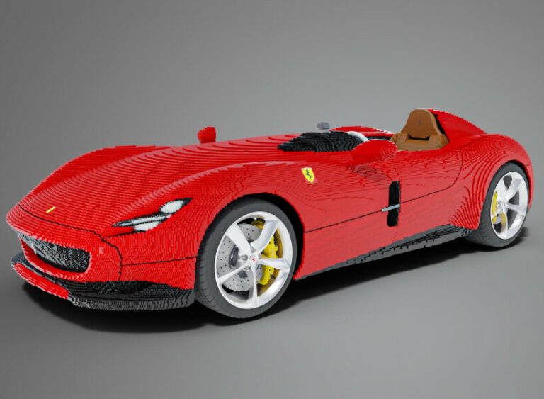 a full size ferrari monza SP1 recreated using 380,000+ LEGO bricks in ...