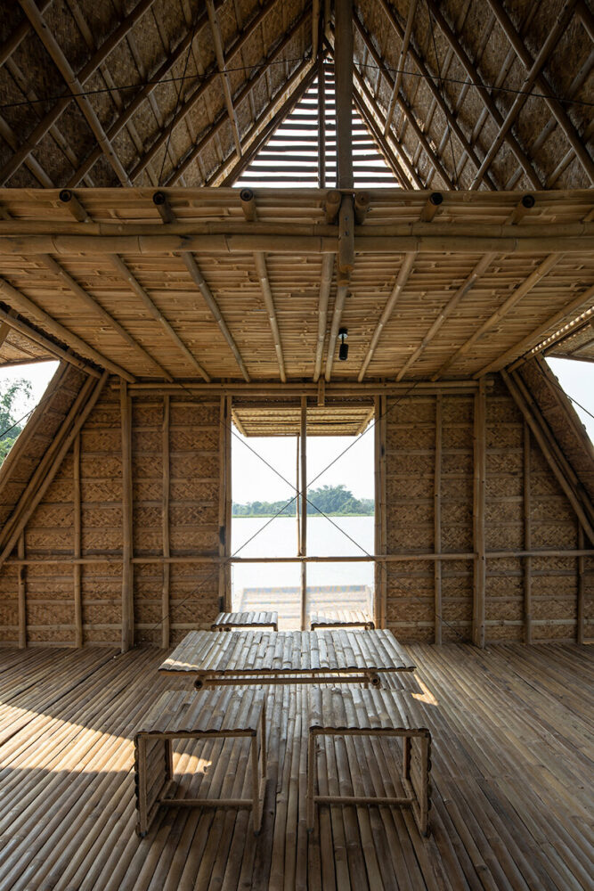 H&P architects prototypes 'floating bamboo house' in vietnam
