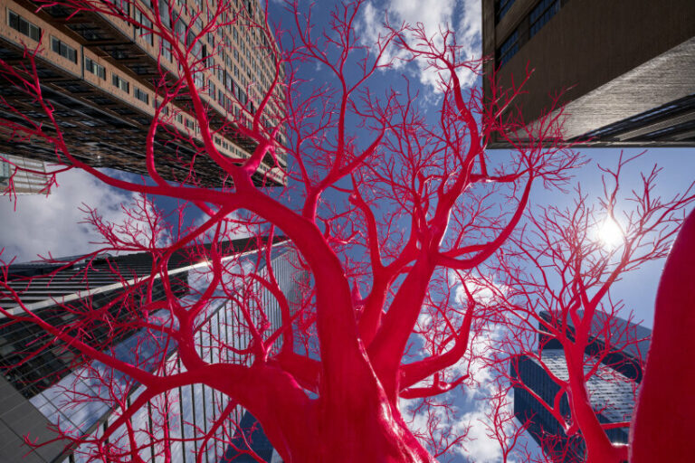 on the high line, pamela rosenkranz grows synthetic lucid pink tree ...