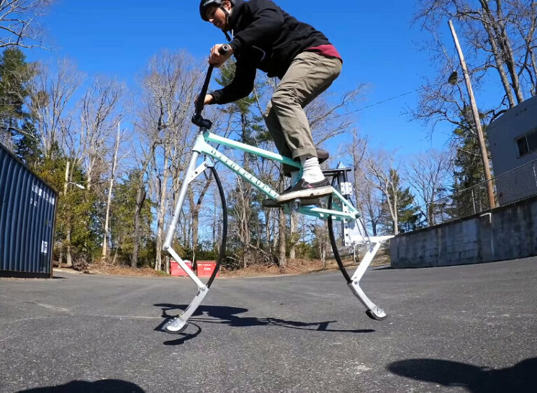 pogo stick and bicycle in one: BMX riders build a wheel-free bouncing ...
