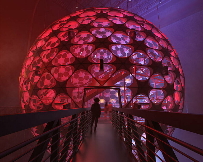 luminous, floating concert hall will open this weekend at the SHED