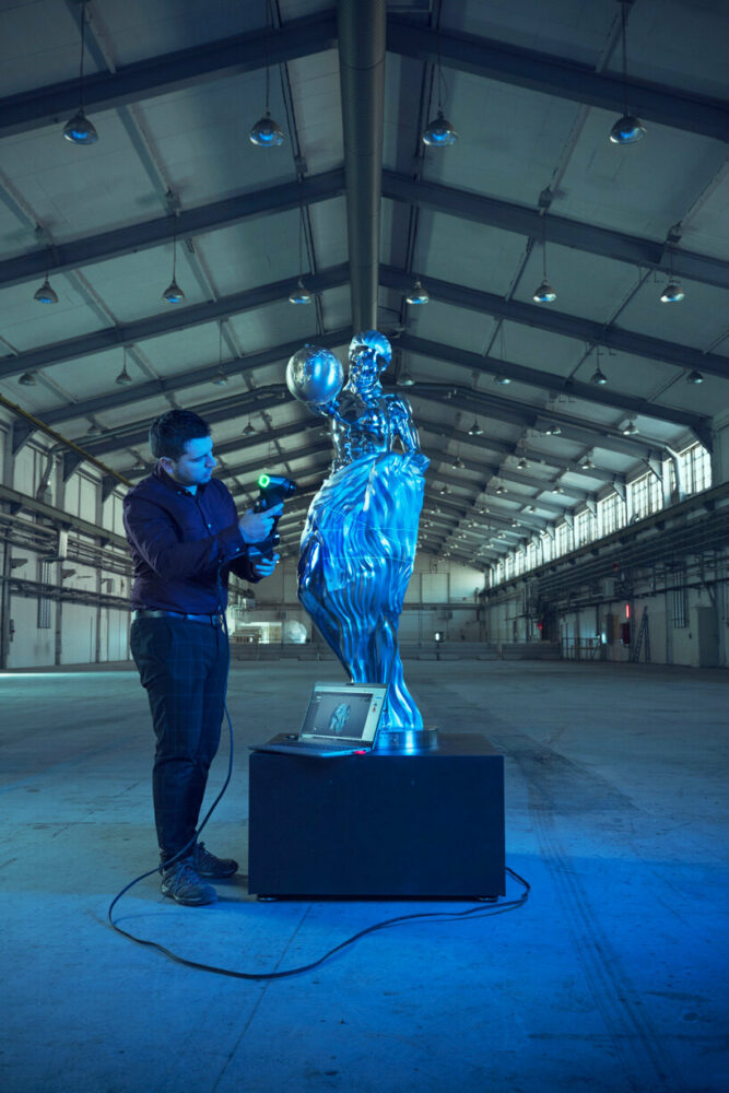 real-life impossible statue revives michelangelo and rodin's signature ...
