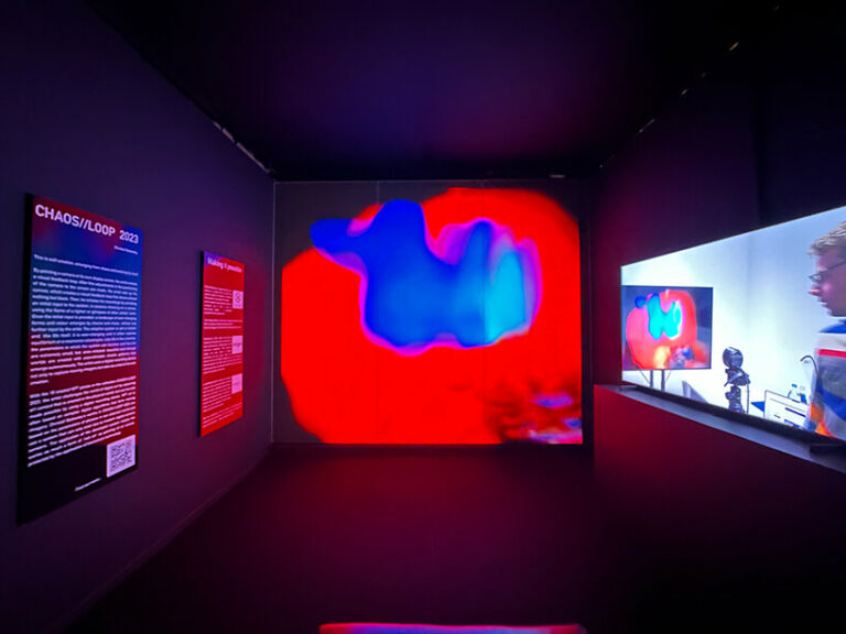 ASB glassfloor displays NFT motifs as digital wallpaper at biennale