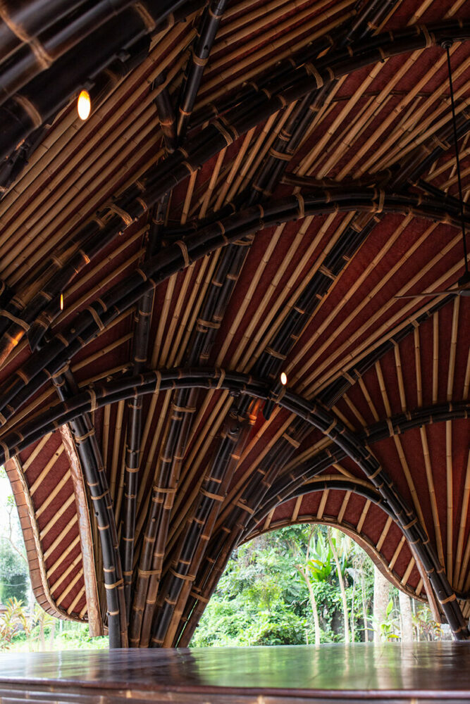 IBUKU's alchemy yoga center offers two bamboo shalas in bali