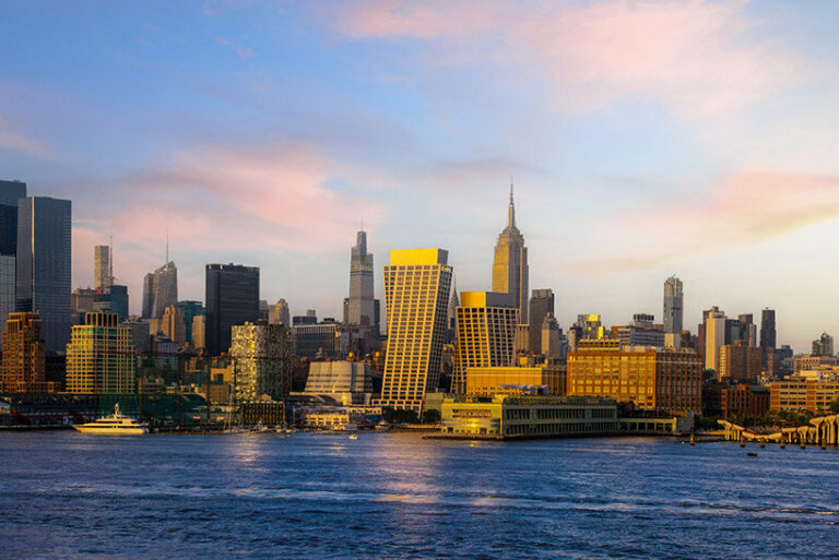 BIG's 'one high line' stands completed as a pair of twisting towers in ...