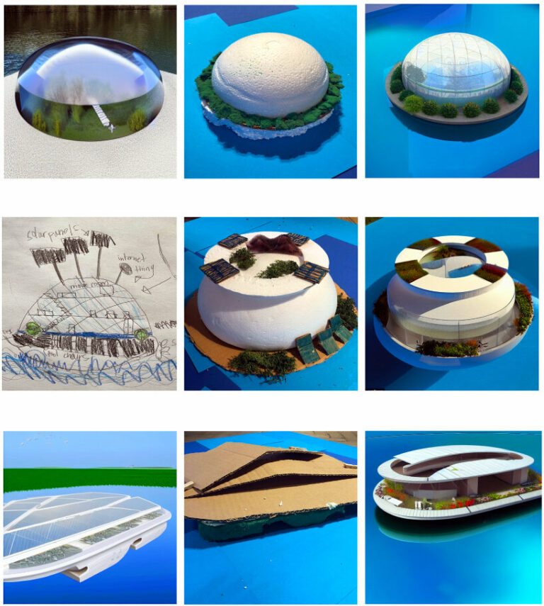 'blue nomad' floating habitat weaves flax fiber into shelter on water ...