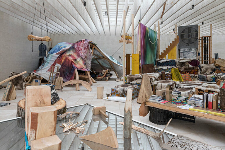 joar nango's sámi architecture library unfolds inside nordic pavilion ...