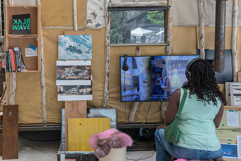joar nango's sámi architecture library unfolds inside nordic pavilion ...