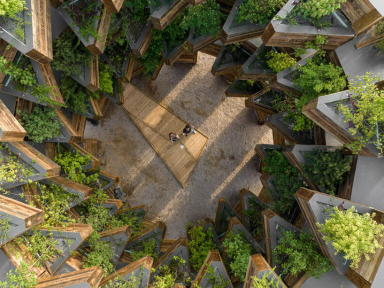 hello wood stacks triangular lush planters for the garden of ...