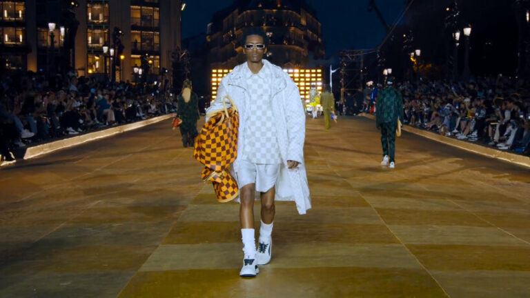 pharrell williams debuts first louis vuitton men's collection against a ...