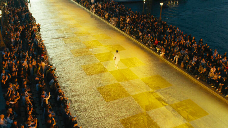 pharrell williams debuts first louis vuitton men's collection against a ...