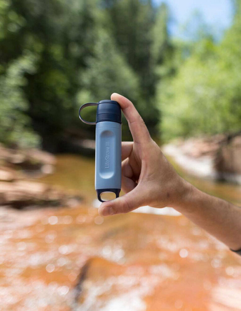 with this water filtration straw, you can drink directly from lakes ...