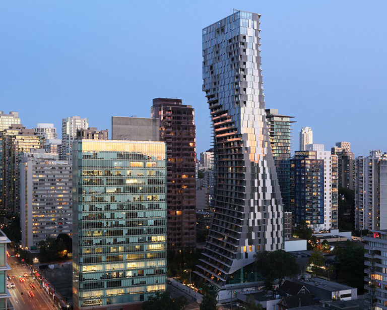 alberni by kengo kuma: sculptural tower completes in vancouver