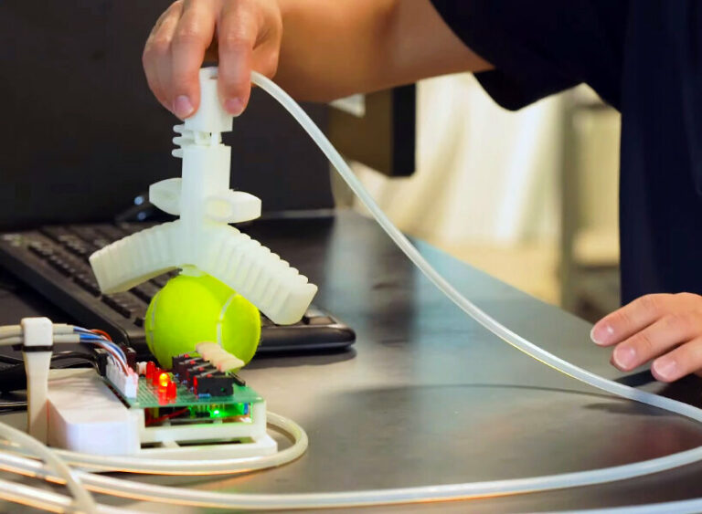 watch this 3D-printed robotic gripper pick up, hold and release objects ...