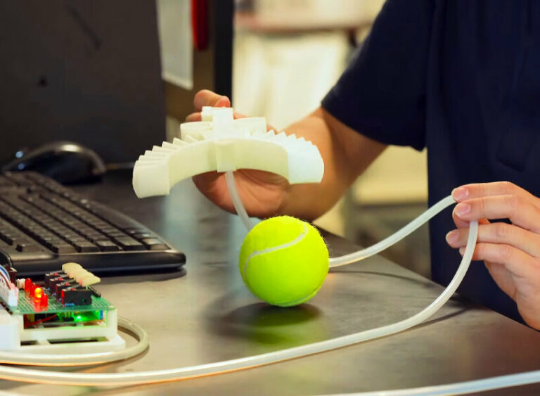 watch this 3D-printed robotic gripper pick up, hold and release objects without electronics