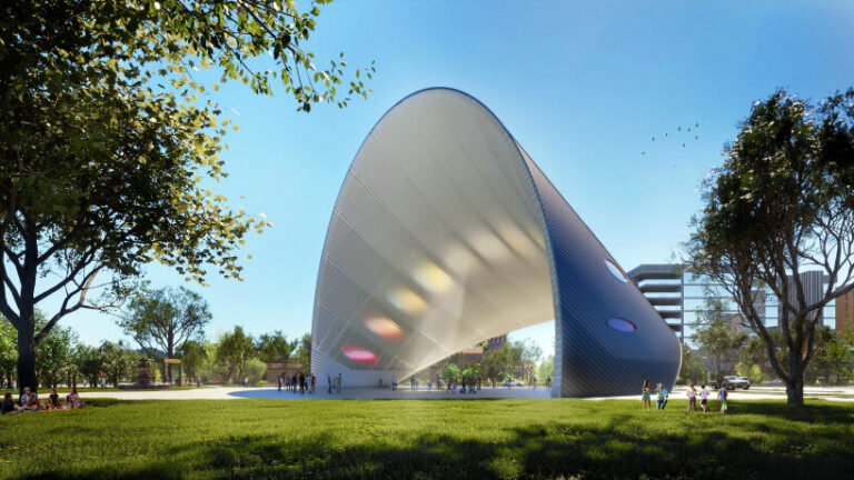 world's largest sundial with solar panels triples as energy generator ...