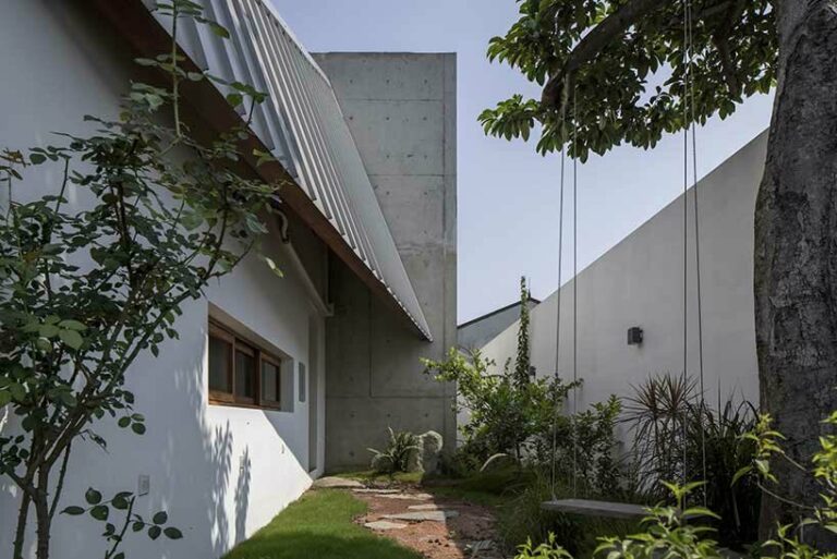 intersecting geometries form AHL architects' DHY house in vietnam