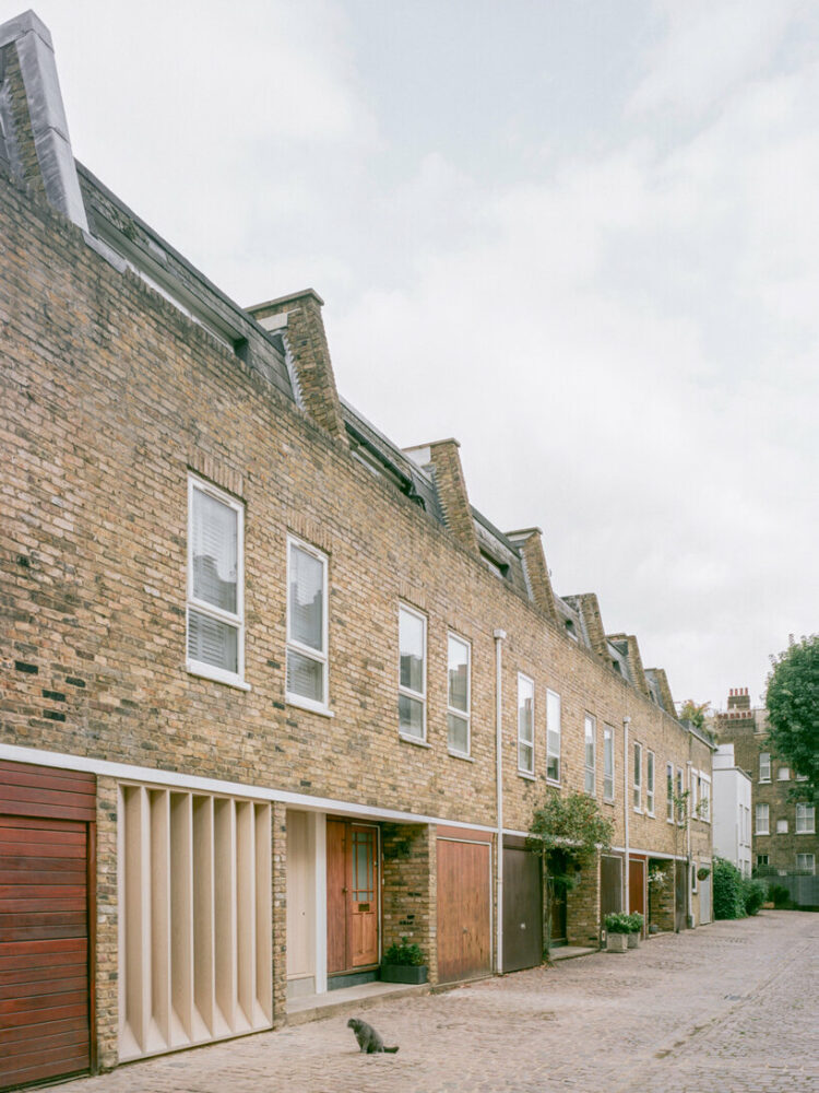 old garage turned into minimal family home in primrose hill's mews