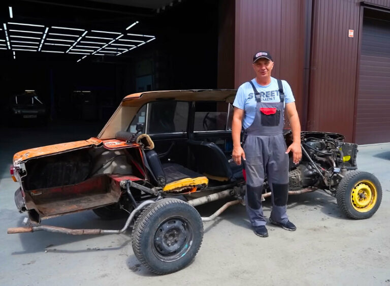 vintage car cut vertically in half fully functions as street vehicle ...