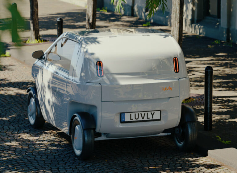 recyclable electric microcar 'luvly o' with modular vehicle parts can ...