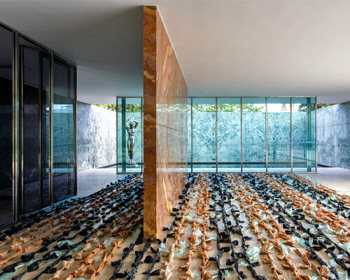 levitating pebble installation defies gravity at mies van der rohe's ...