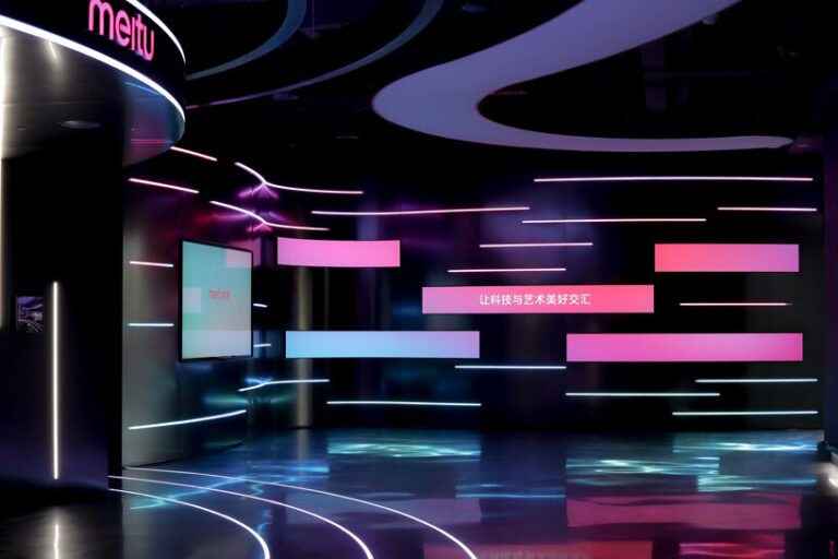 AI systems animate meitu's digital showroom in xiamen powered by OUTPUT