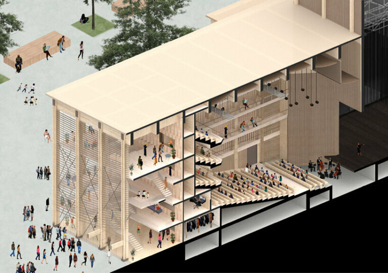 a+r architects and NL architects build demountable interim venue for ...