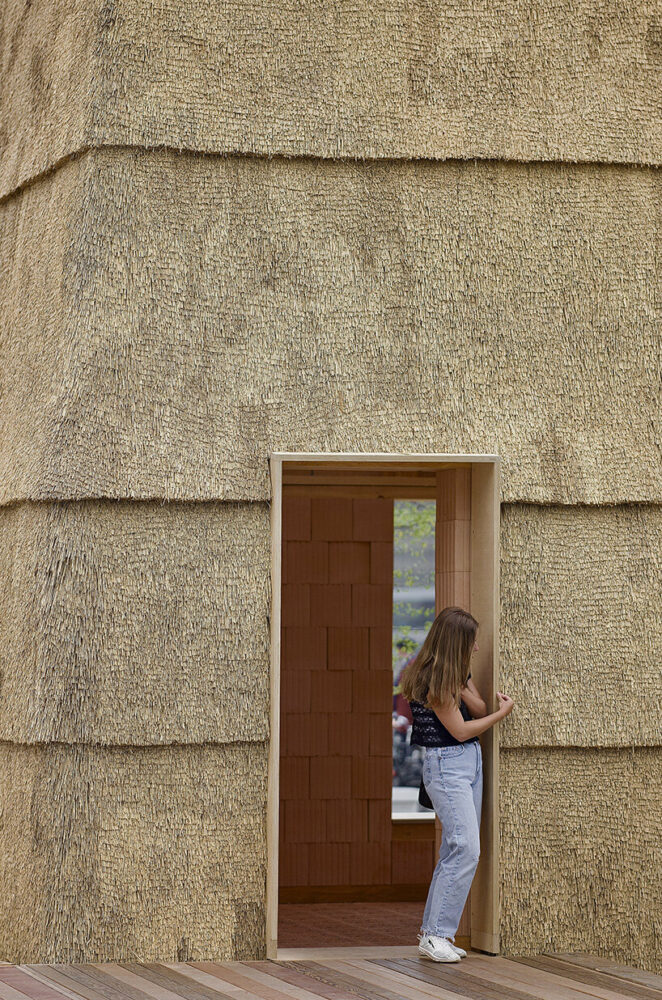 exploring low-carbon architecture with a thatched brick pavilion