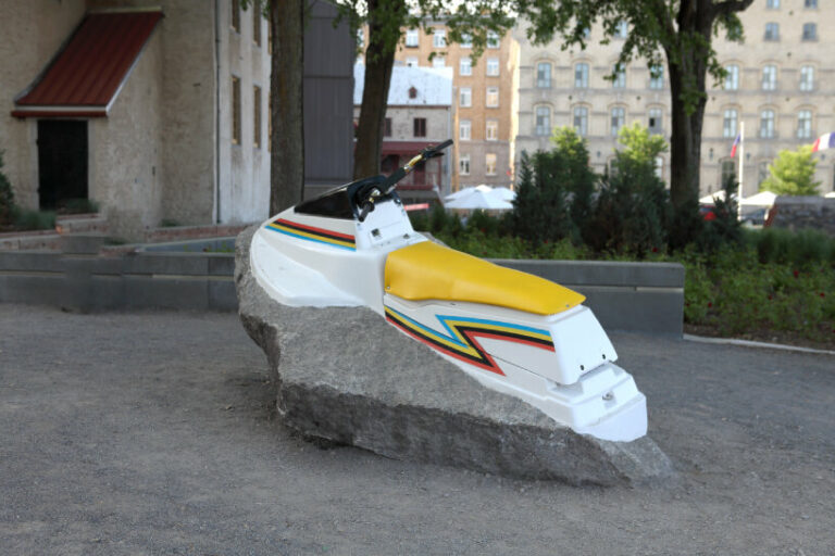 baptiste debombourg carves granite into jet ski and all-terrain vehicle ...