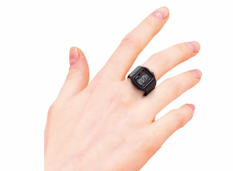 miniature casio watch rings are small enough to fit around fingers