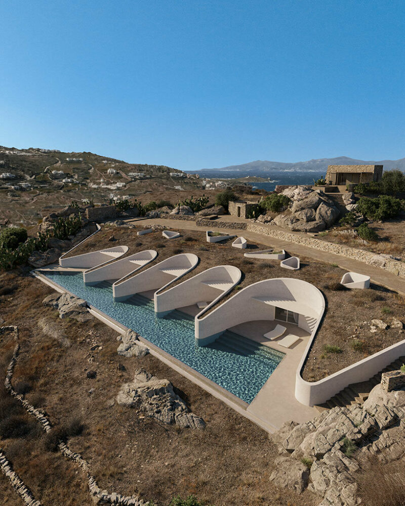 curved line residence by gnb architects emerges from the natural ...