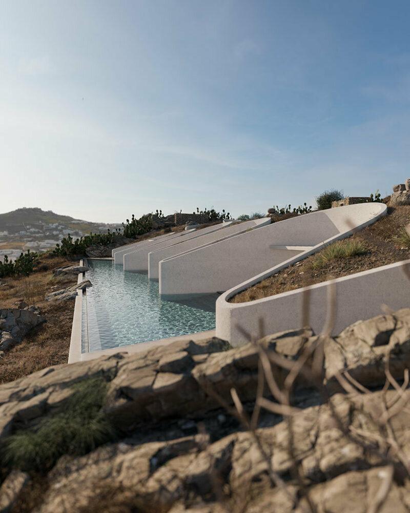 curved line residence by gnb architects emerges from the natural ...