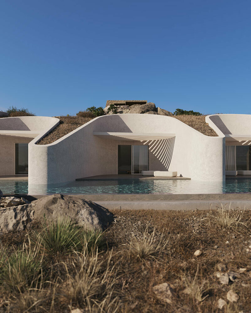 curved line residence by gnb architects emerges from the natural ...