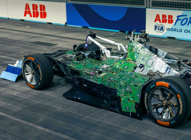 formula E team builds first racing car made entirely of discarded ...