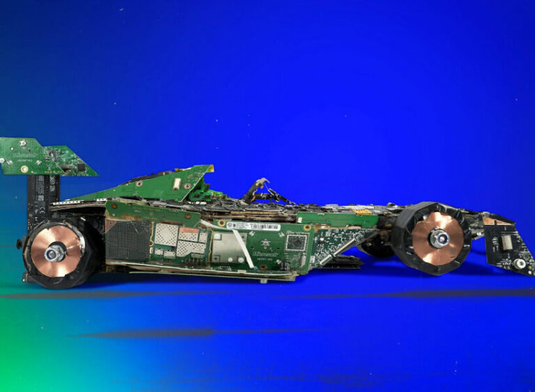 formula E team builds first racing car made entirely of discarded ...