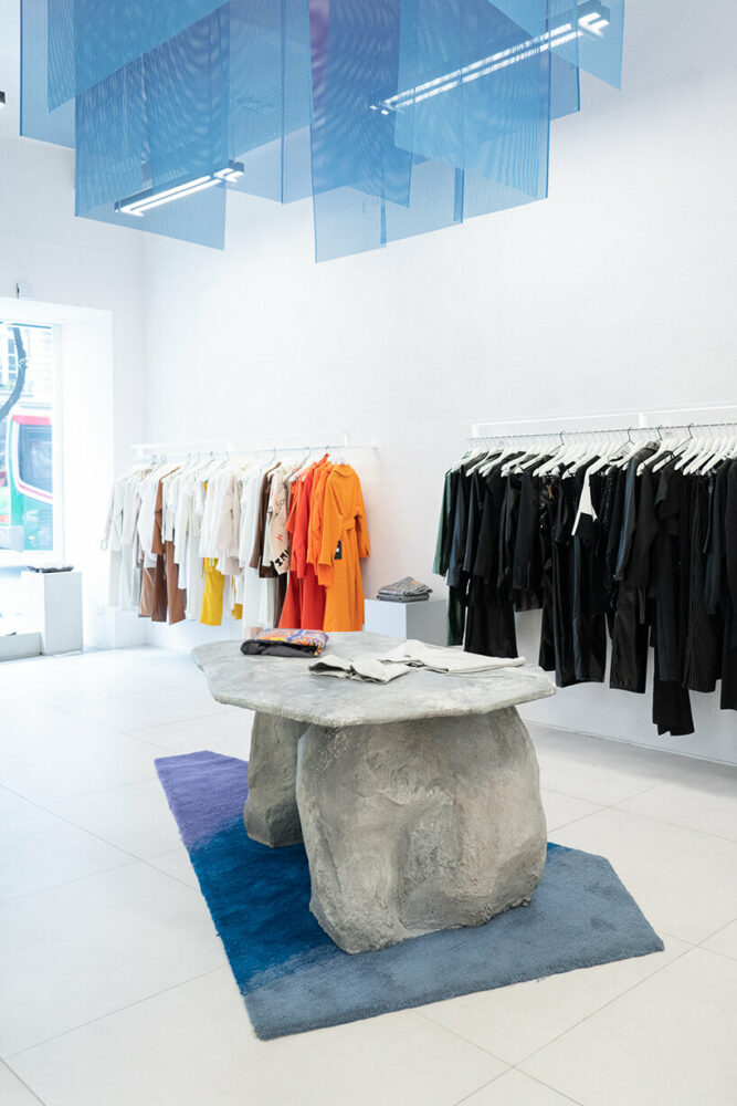 vang studios weaves raw & polished designs into store in argentina
