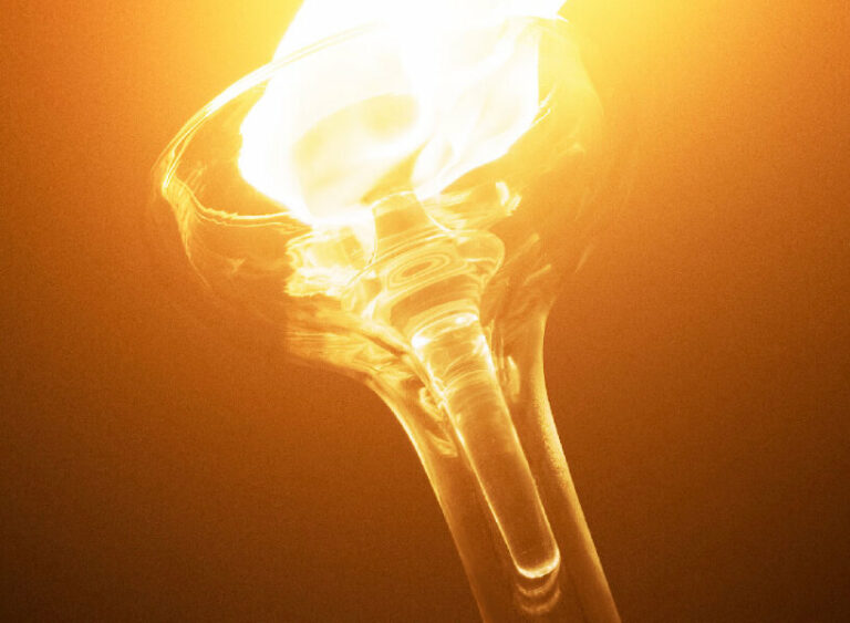 tokujin yoshioka crafts double-layered transparent glass torch for ...