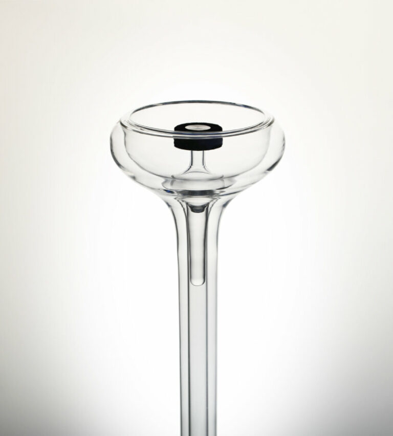 tokujin yoshioka crafts double-layered transparent glass torch for ...