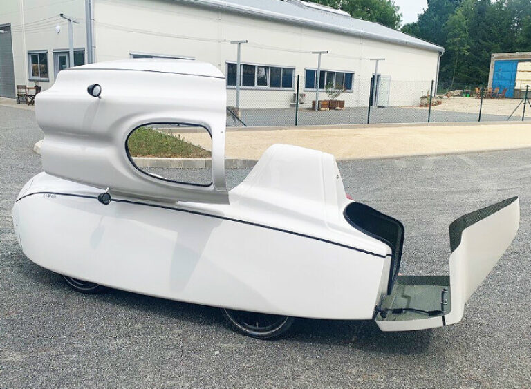 motorized velomobile VM45 can cruise without pedaling using electric ...