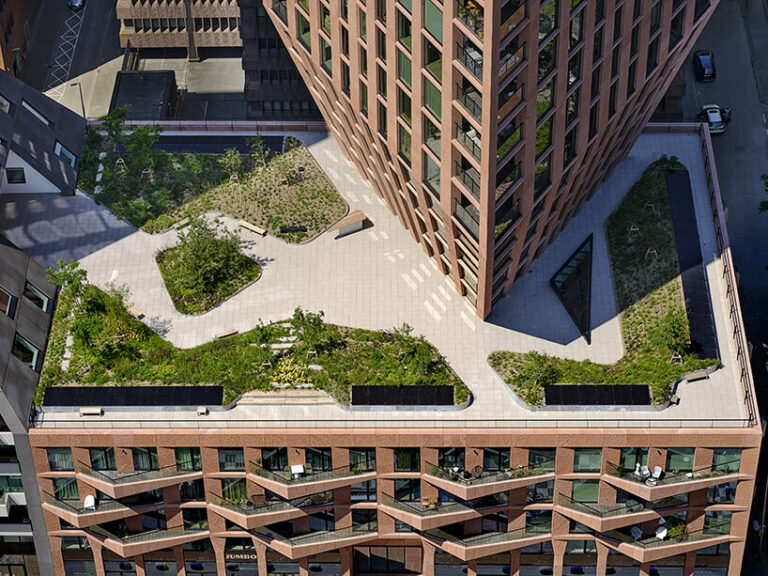 barcode completes its triangular casanova tower in rotterdam