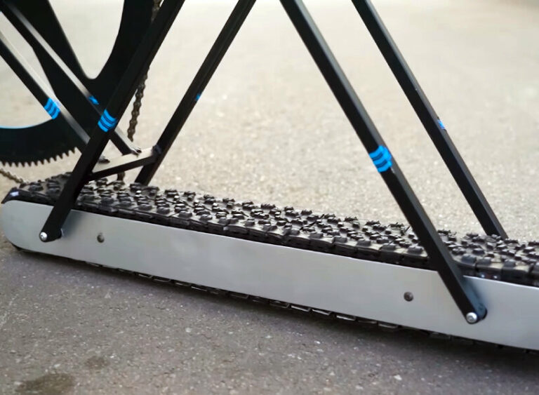 wheels are out after custom bike with continuous tracks proves to ...