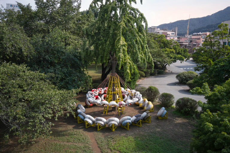inflatable donut structures form izaskun chinchilla's interactive ...