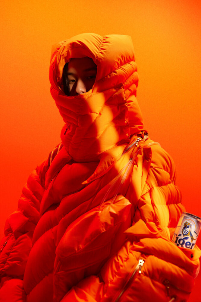 what heatwave? TIGER summer puffer jacket uses cold beer to cool down ...