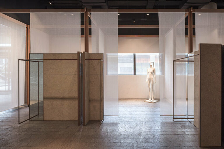 neri&hu weaves marble & linen screens into Ms MIN retail space