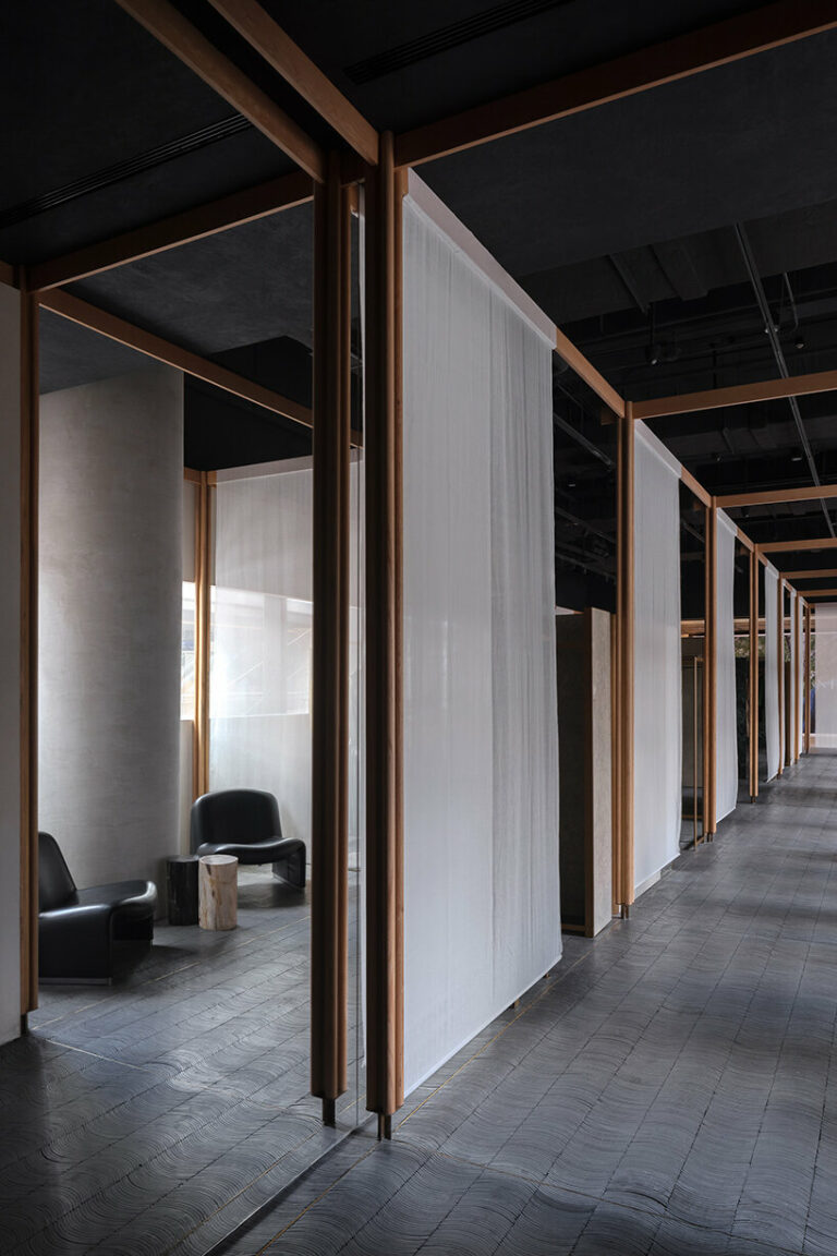 neri&hu weaves marble & linen screens into Ms MIN retail space